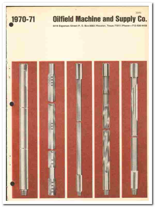 Oilfield Machine Supply Company 1970 vintage oil gas catalog oilfield